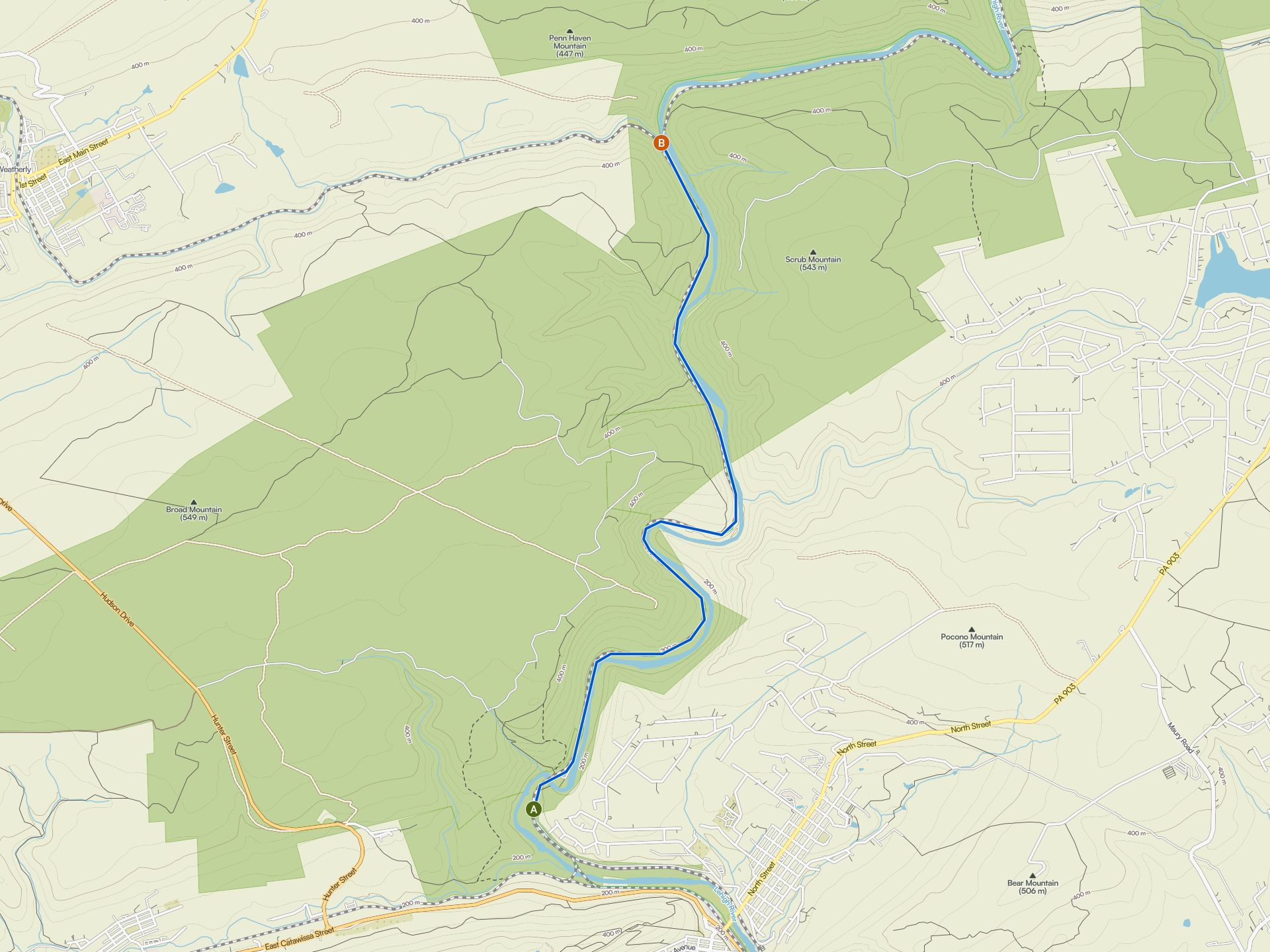 The best walks and hikes around Jim Thorpe | Komoot